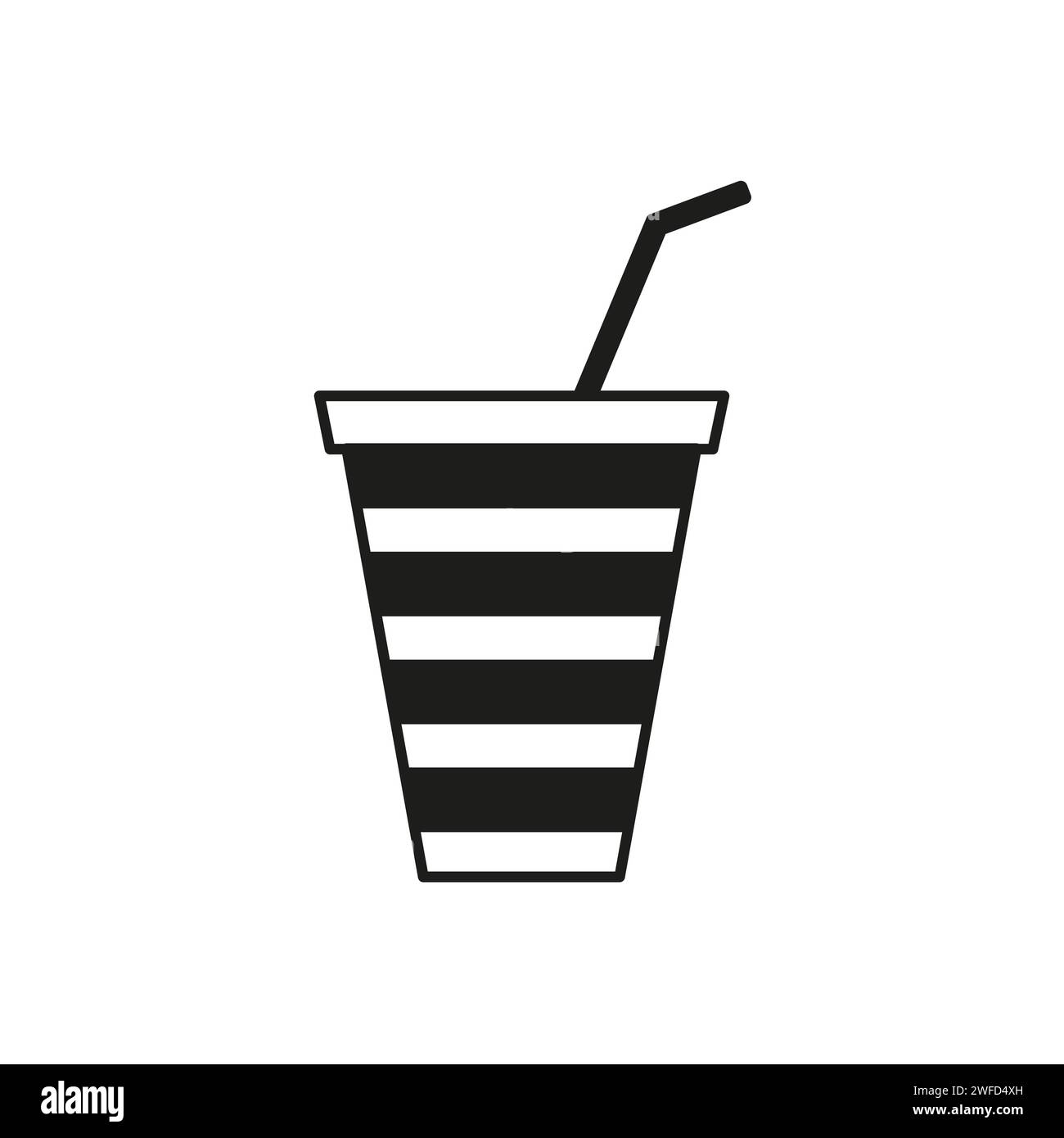 Plastic cup straw icon cartoon hi-res stock photography and images - Alamy