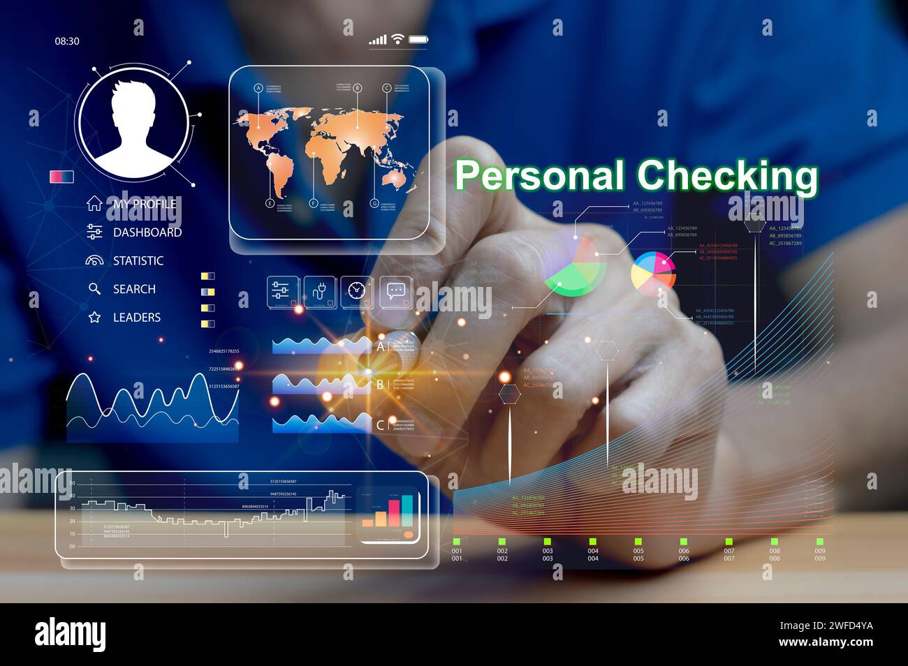 Concept of personal data verification, human resource management, HR ...