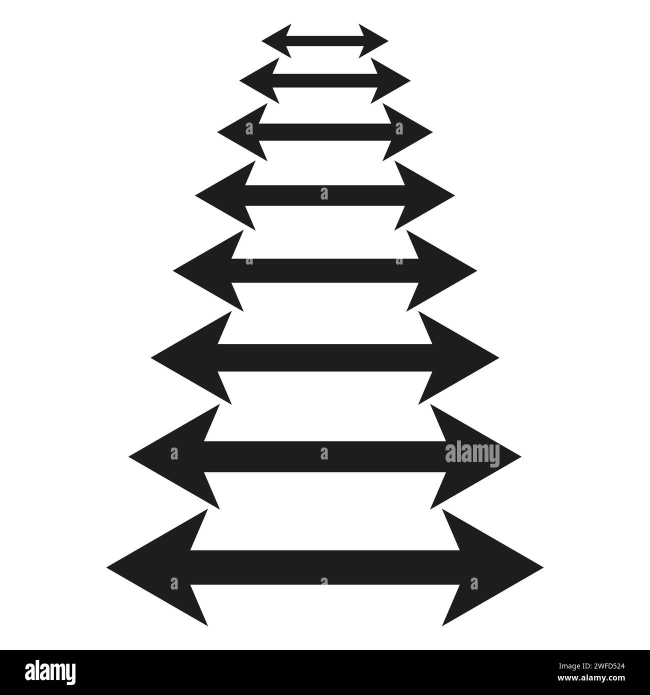 Icon with black double sided arrows set. Vector illustration. EPS 10 ...