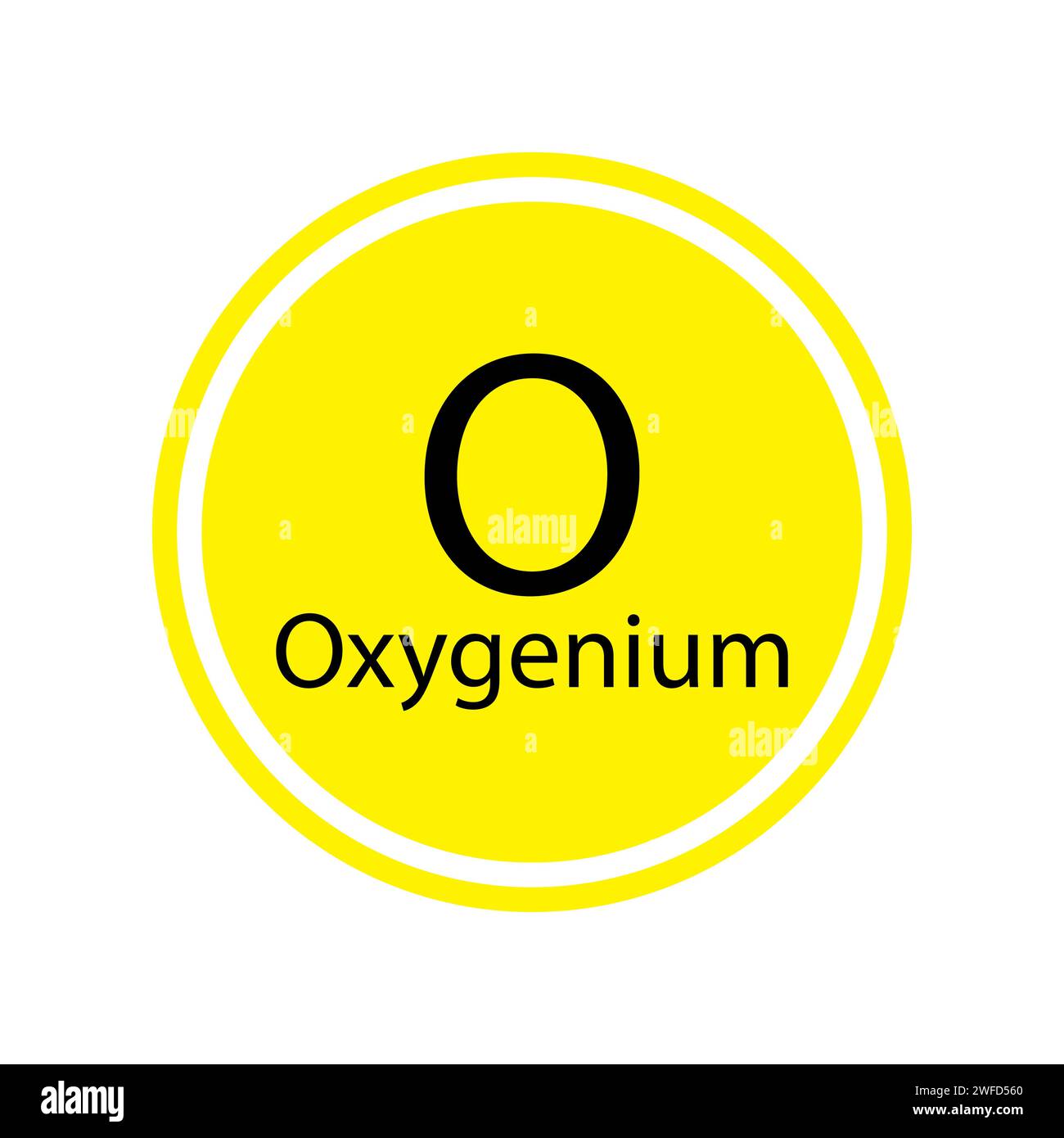 Oxygen chemical element. Periodic table of Mendeleev. Vector ...