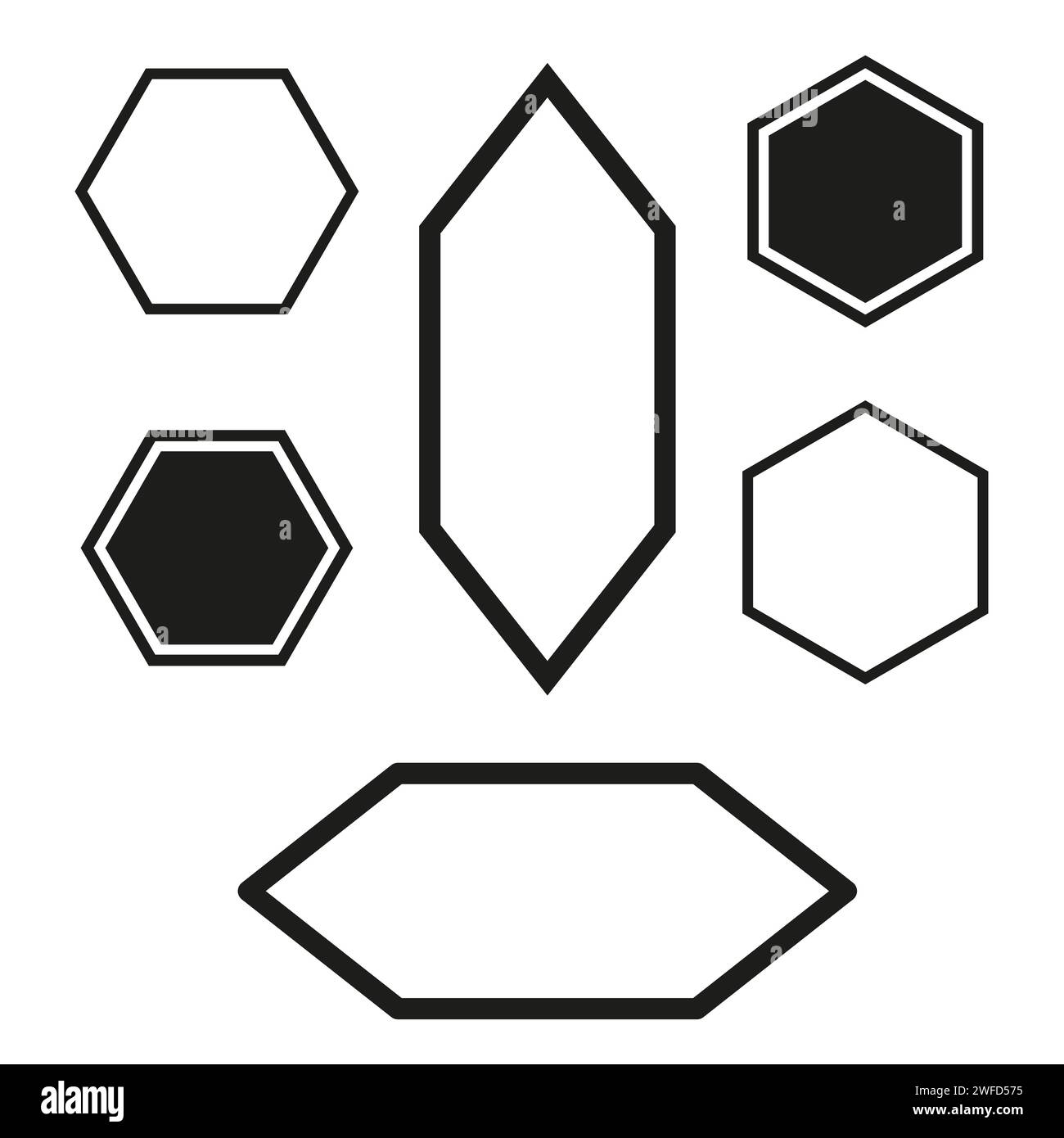 Hexagonal in modern style. Chart concept. Edge frame. Vector ...