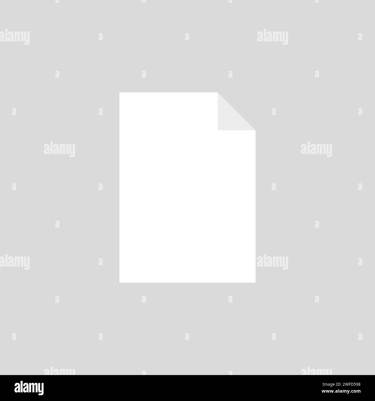 Template with sheet paper bent corner. Vector illustration. EPS 10 ...