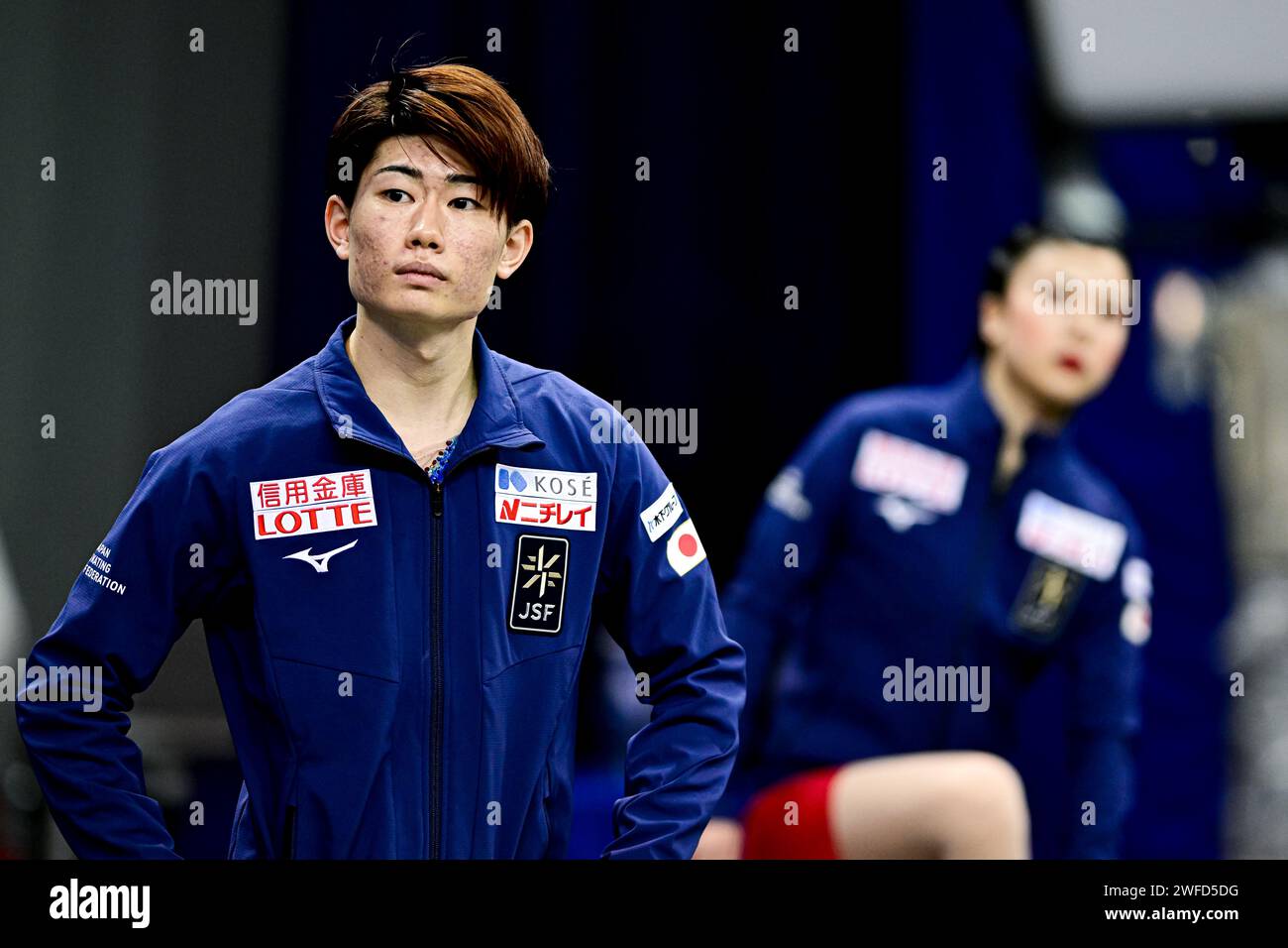 Utana YOSHIDA & Masaya MORITA (JPN), during Ice Dance Practice, at the ...