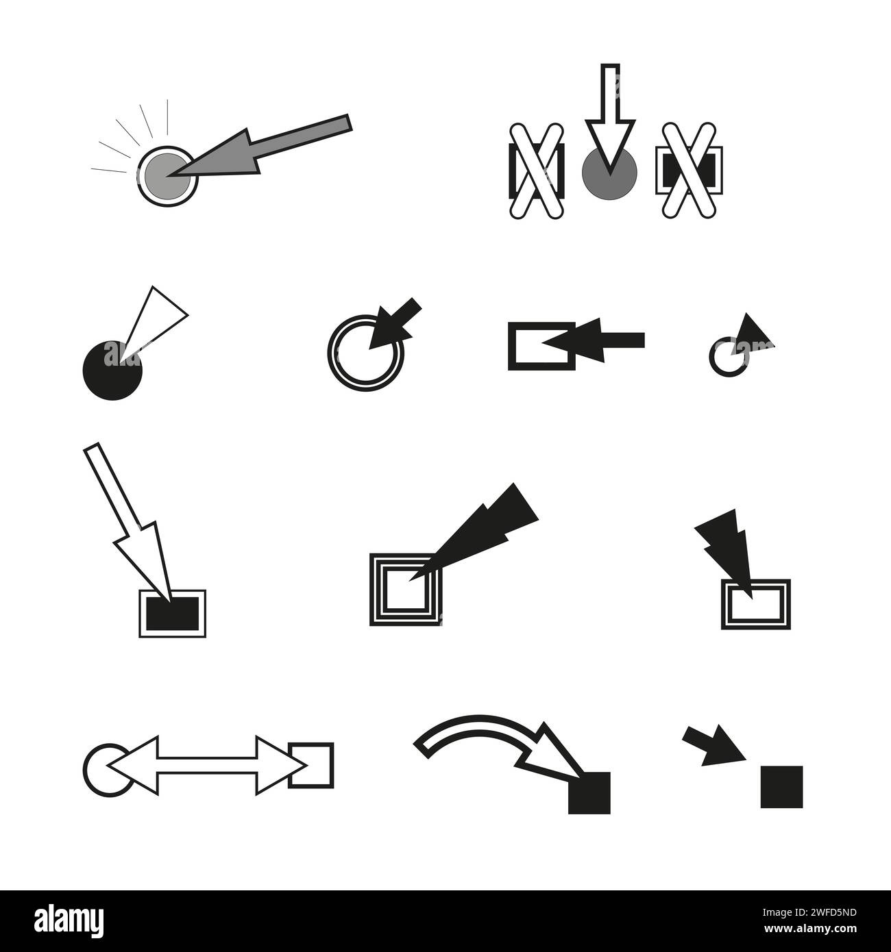 Computer Mouse Arrow Pointer Mouse Cursor Vector Illustration Stock Image Eps 10 Stock