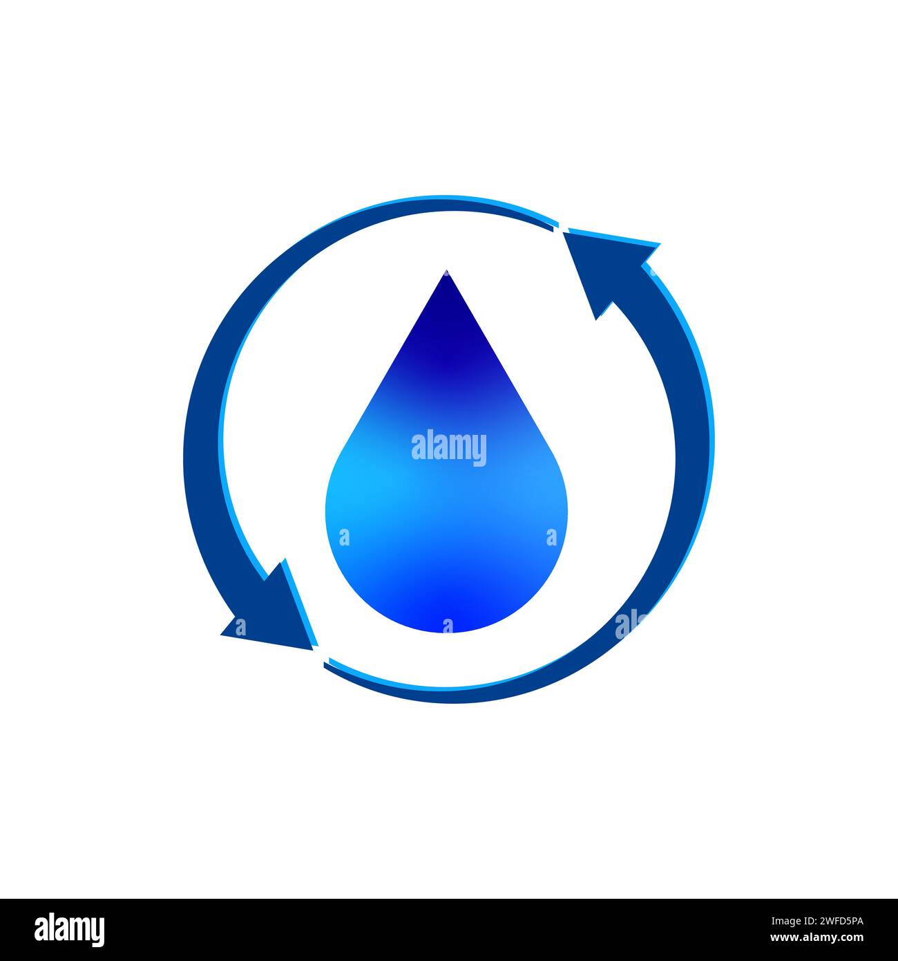 Linear drop circular arrow. Vector illustration. EPS 10 Stock Vector ...