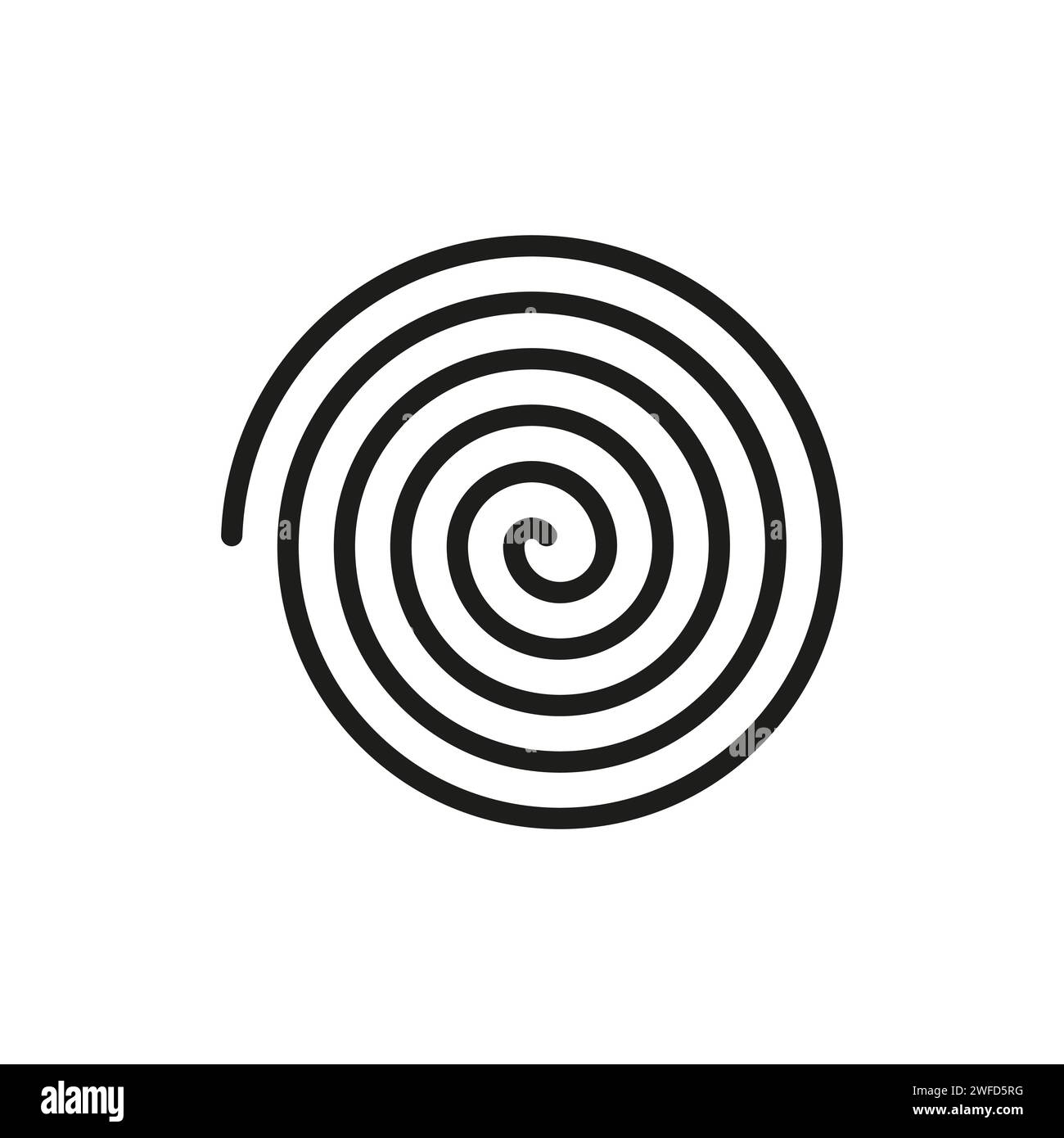 Spiral icon in line art style. Art fractal. Design element. Vector ...