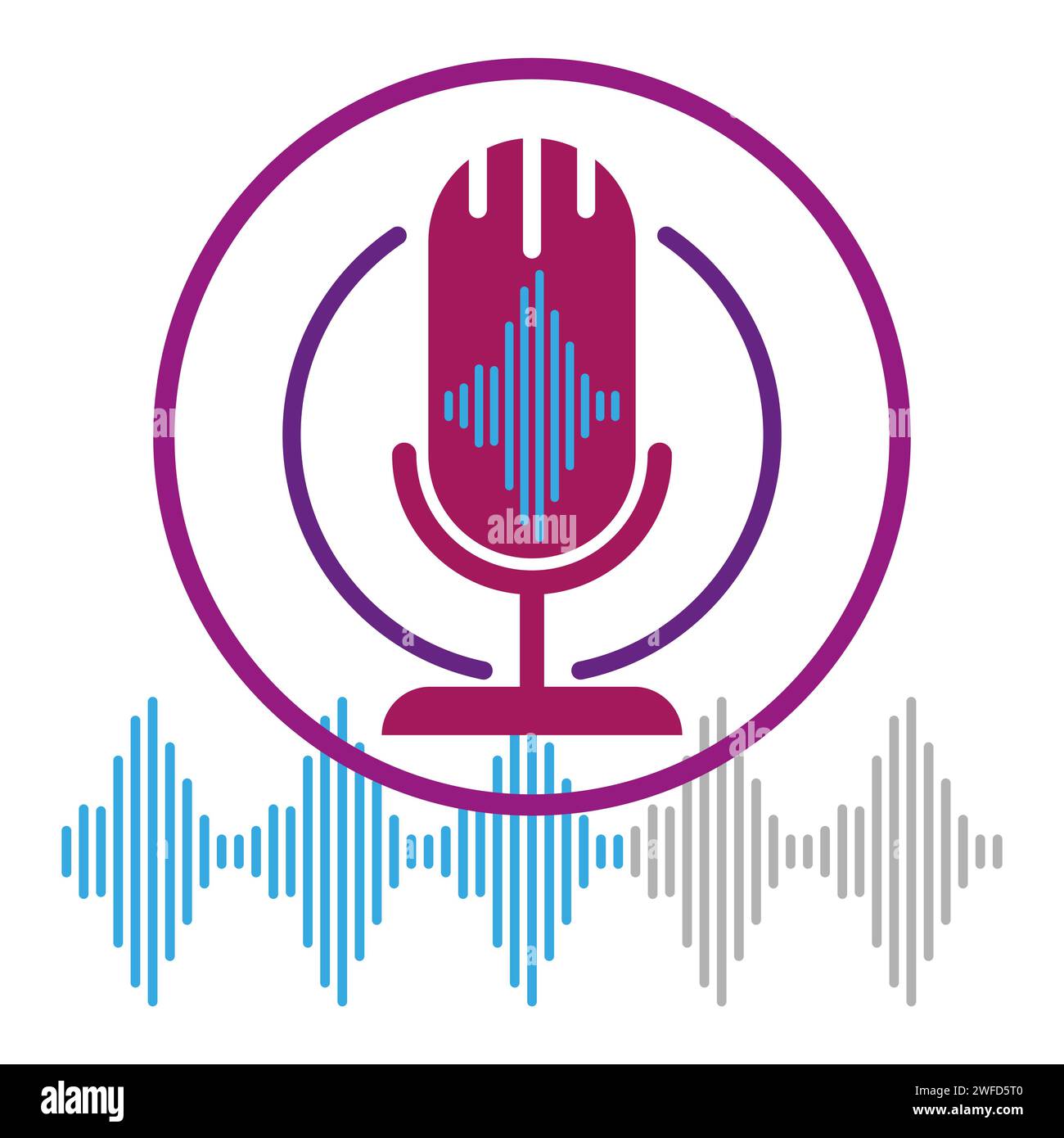 microphone sound icon. Sound wave. Voice message sound icon. Call ...