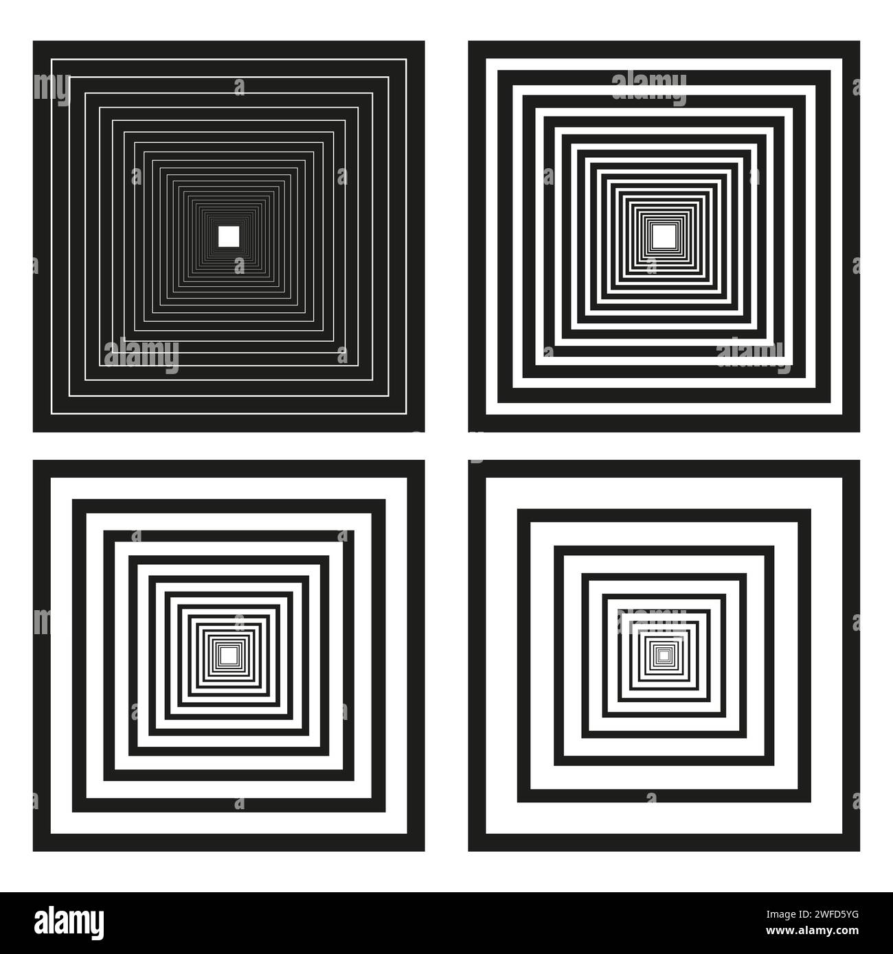 Squares one many in abstract style. Space background. Psychedelic ...