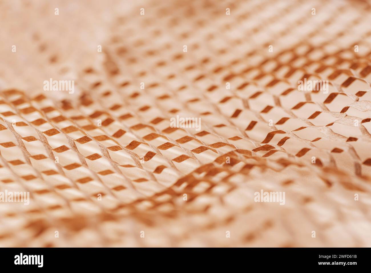 Sliced brown paper for packaging. Using recyclable materials concept ...