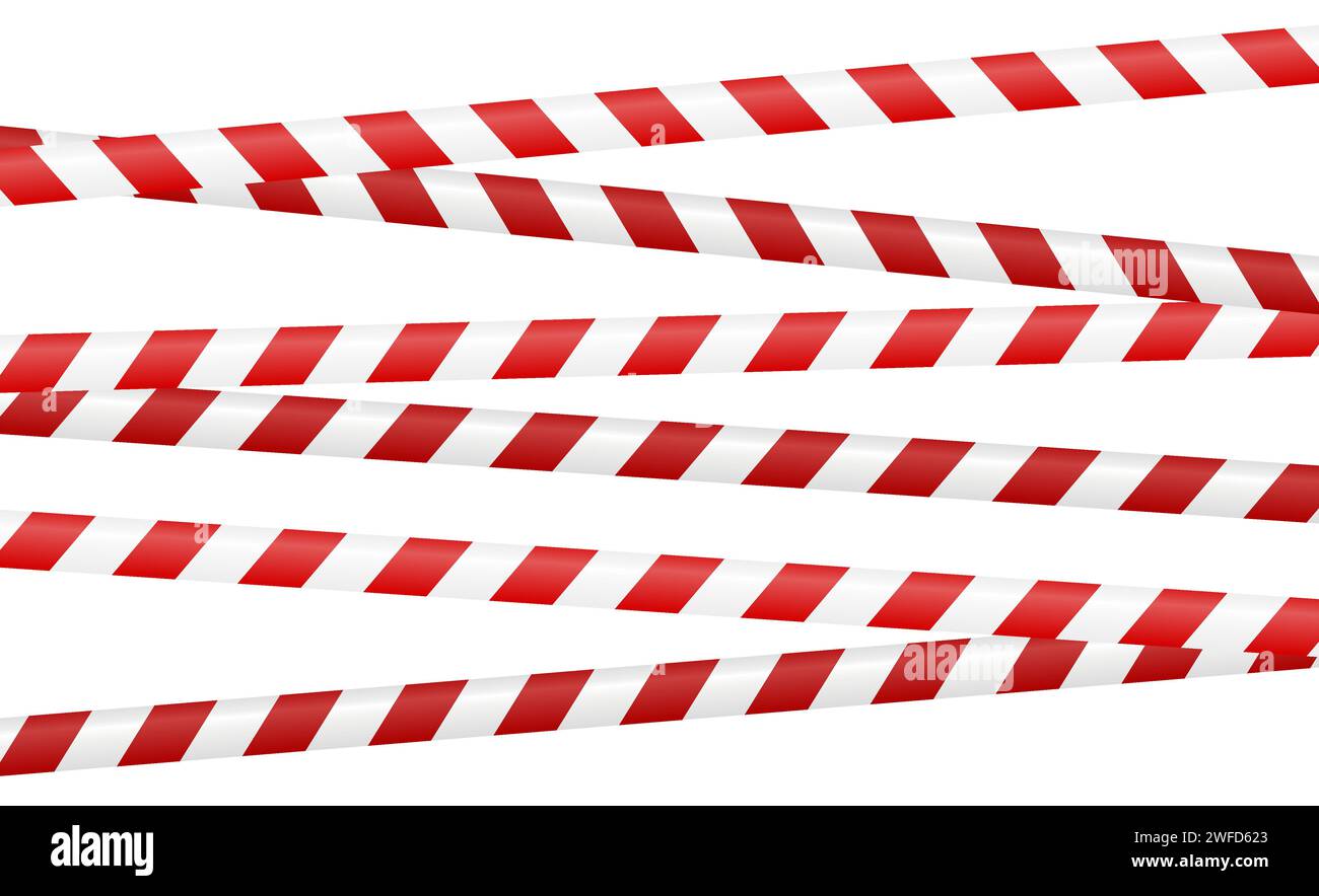 Red striped tape. Vector illustration. stock image. EPS 10 Stock Vector ...