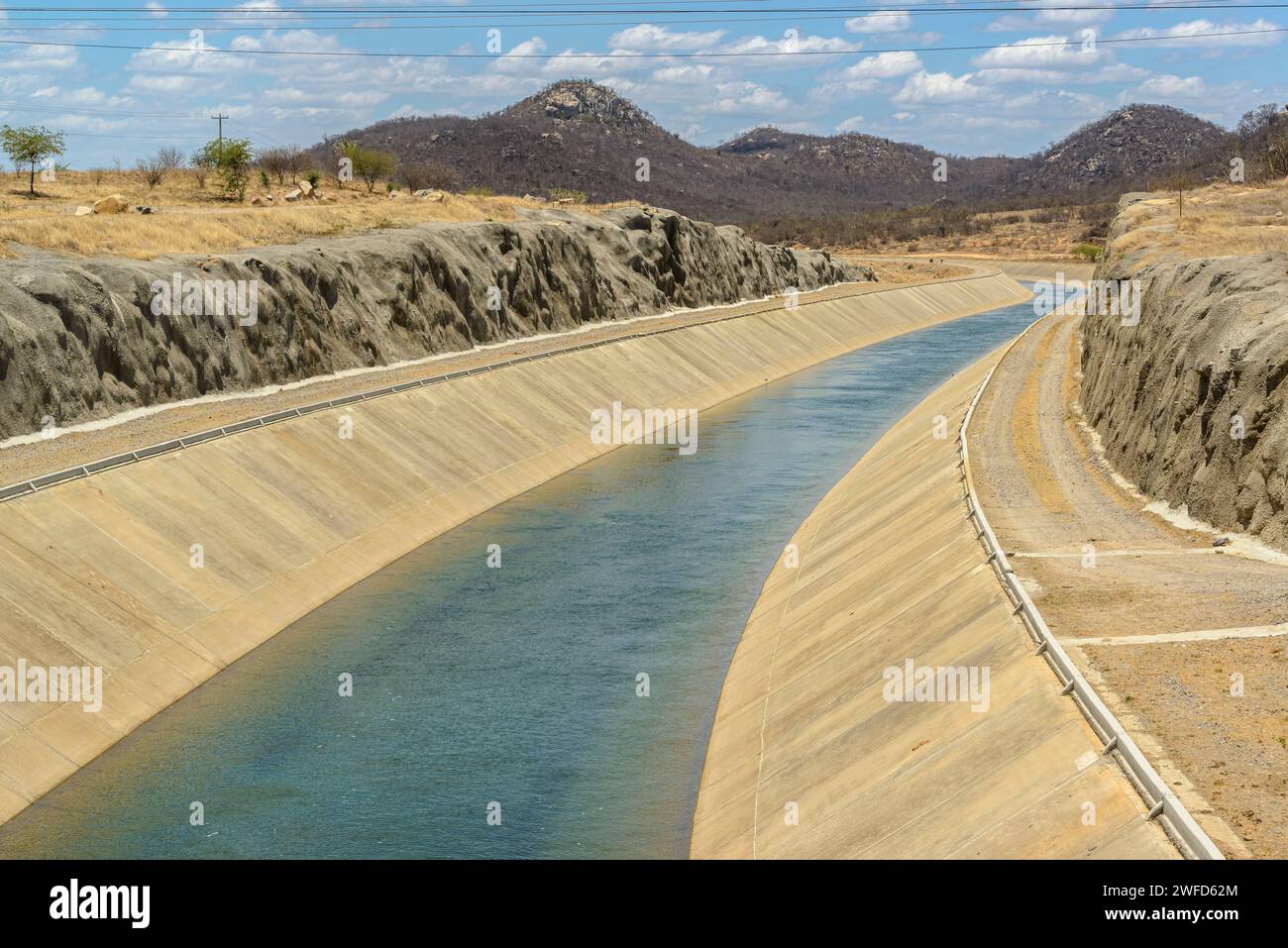 Water transposition channel of the São Francisco River in Sertania ...
