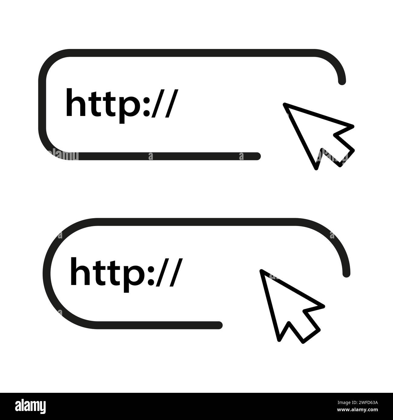 Website Address Web Browser For Searching On Internet Webpage With Hyperlink And Url Of