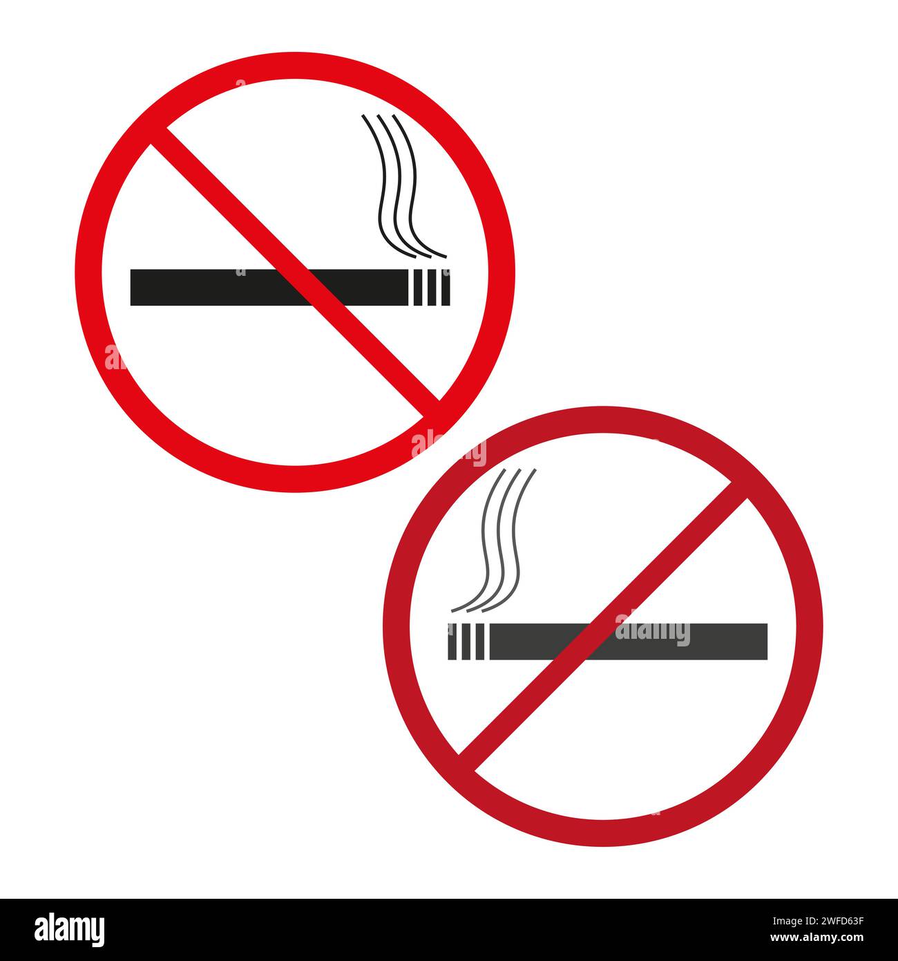 Red no smoking sign. Sign forbidden. Vector illustration. Stock image ...