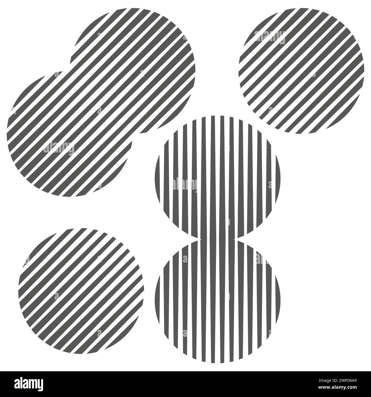 Line art shaded circles. Circle logo. Icon set. Vector illustration ...