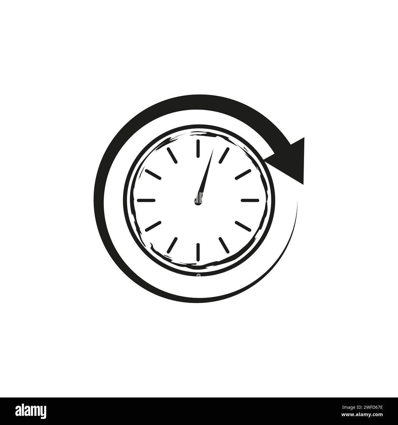 Modern clock arrow icon. Old watch. Time clock. Vector illustration ...