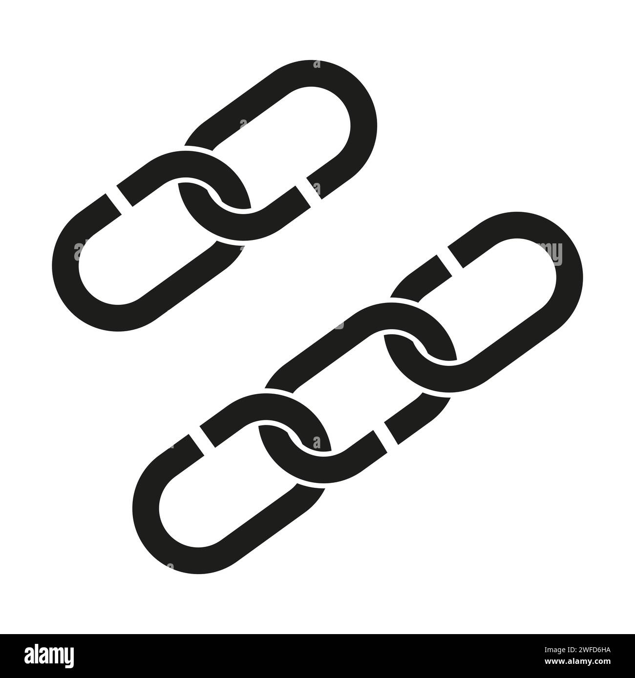 Linking black icon concept hi-res stock photography and images - Alamy