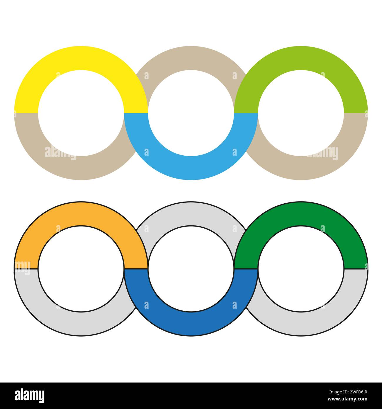 Set of green and blue, yellow elements for infographic presentation ...