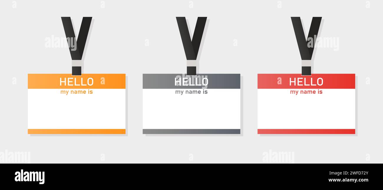 badges hello my name is. Vector illustration. stock image. EPS 10 Stock ...