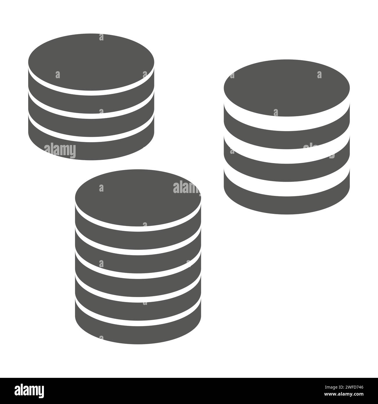 Database icon. server cylinders. Vector illustration. stock image. EPS ...