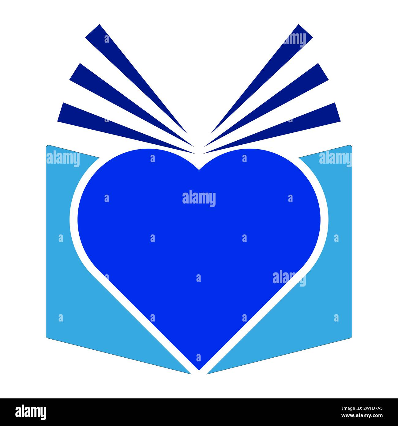 heart and book logo. School love logo. Vector illustration. stock image ...