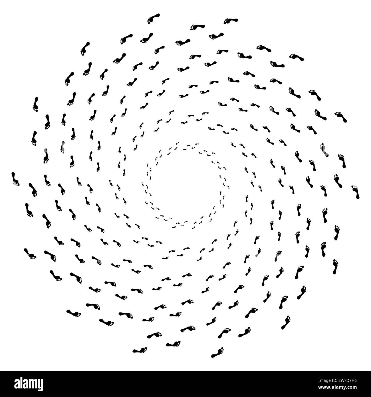 Random footprints Cut Out Stock Images & Pictures - Alamy