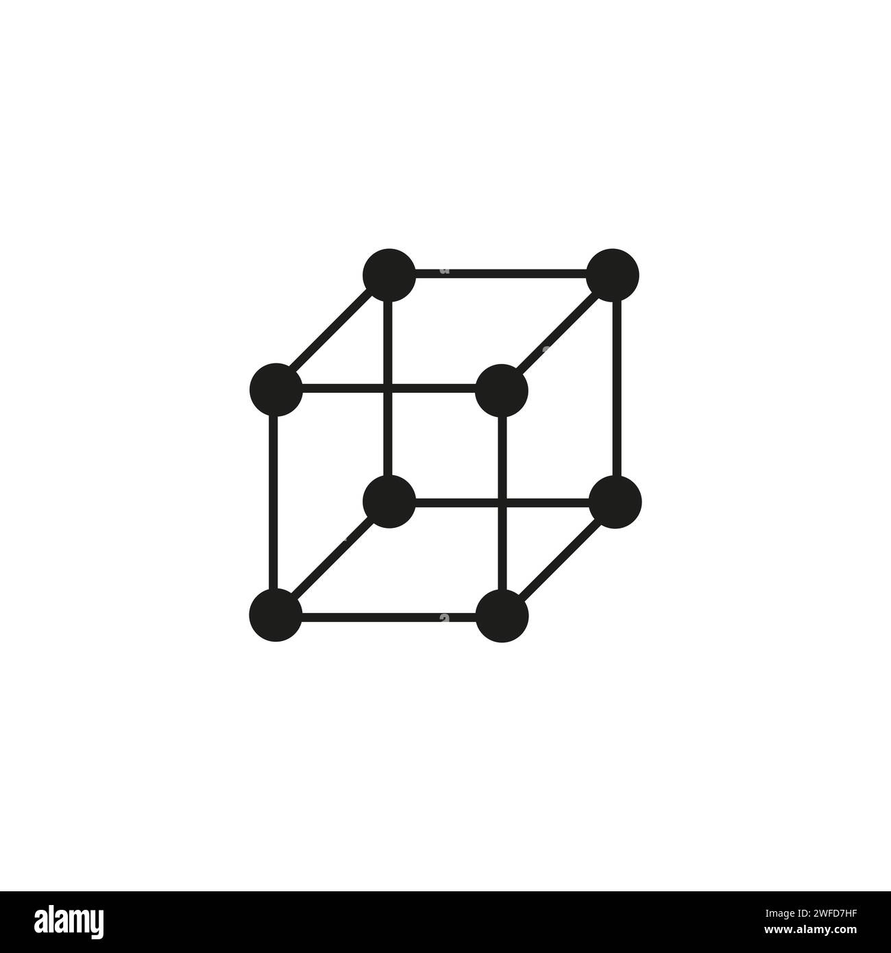 Flat 3d cube icon for wallpaper design. Vector illustration. EPS 10 ...