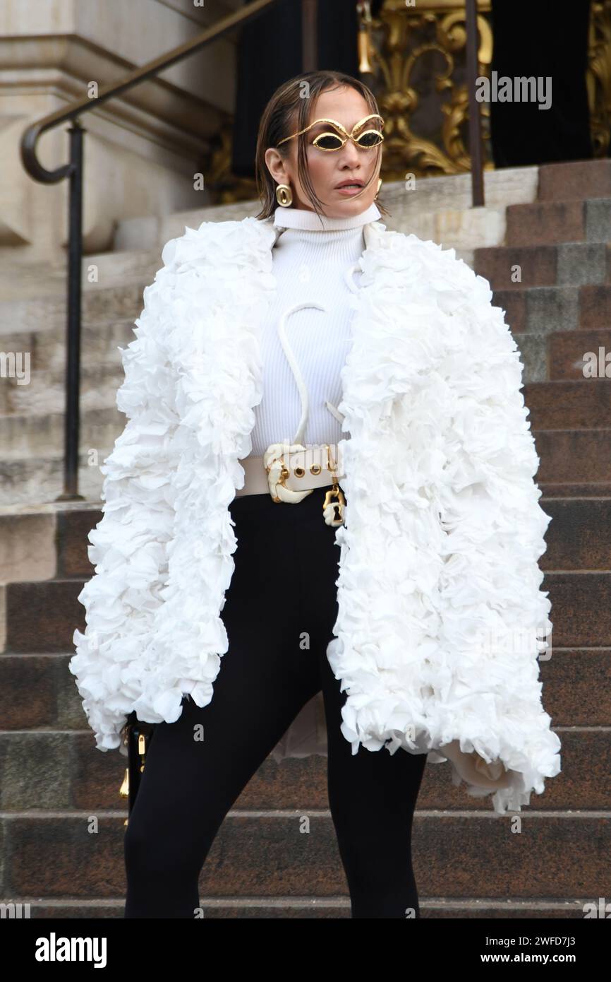 PARIS, FRANCE - JANUARY 22: Jennifer Lopez attends the Schiapparelli ...