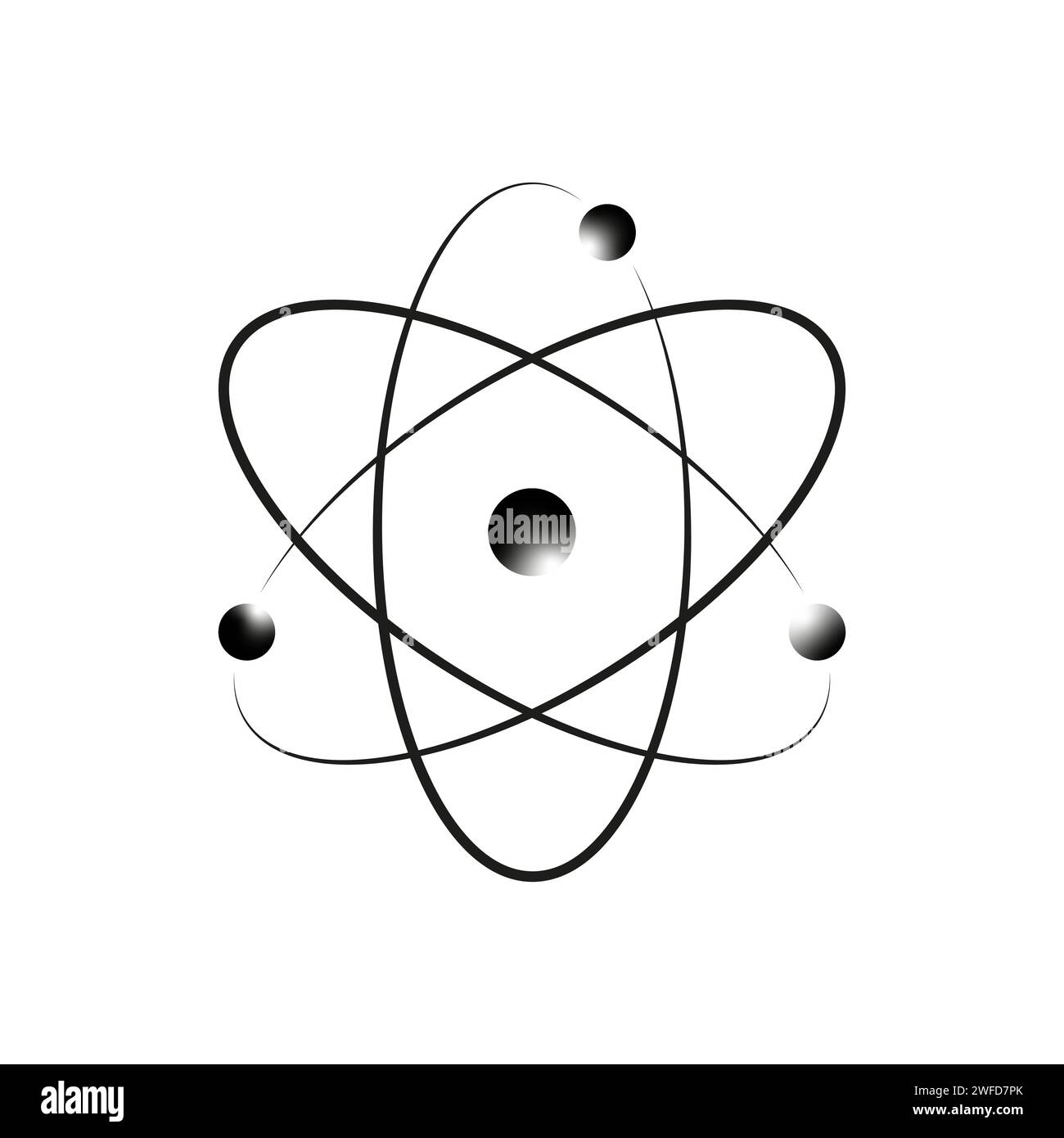 Atom icon in flat design. molecule symbol or atom symbol. Vector ...