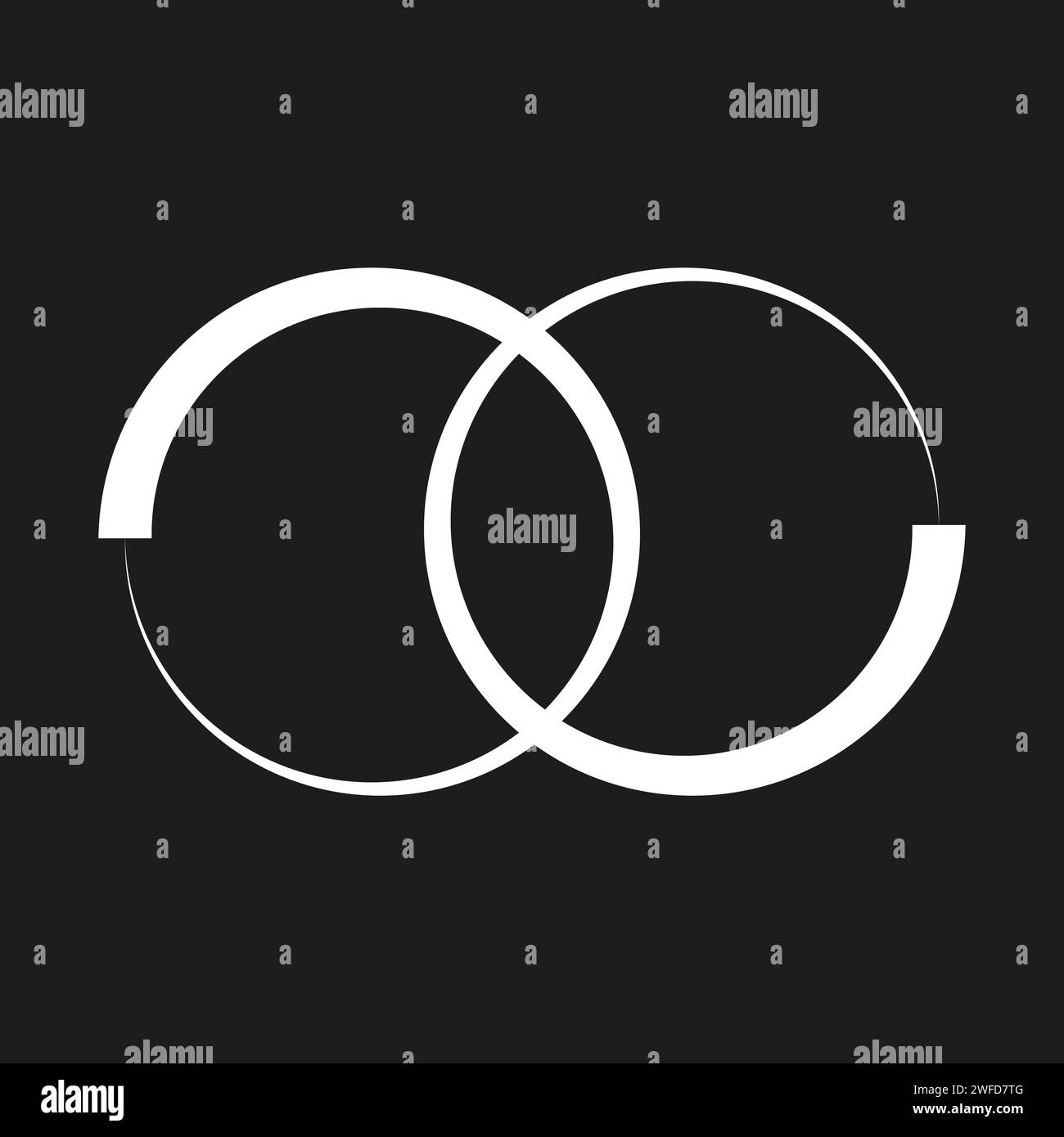wedding template with two circles. Vector illustration. EPS 10 Stock ...