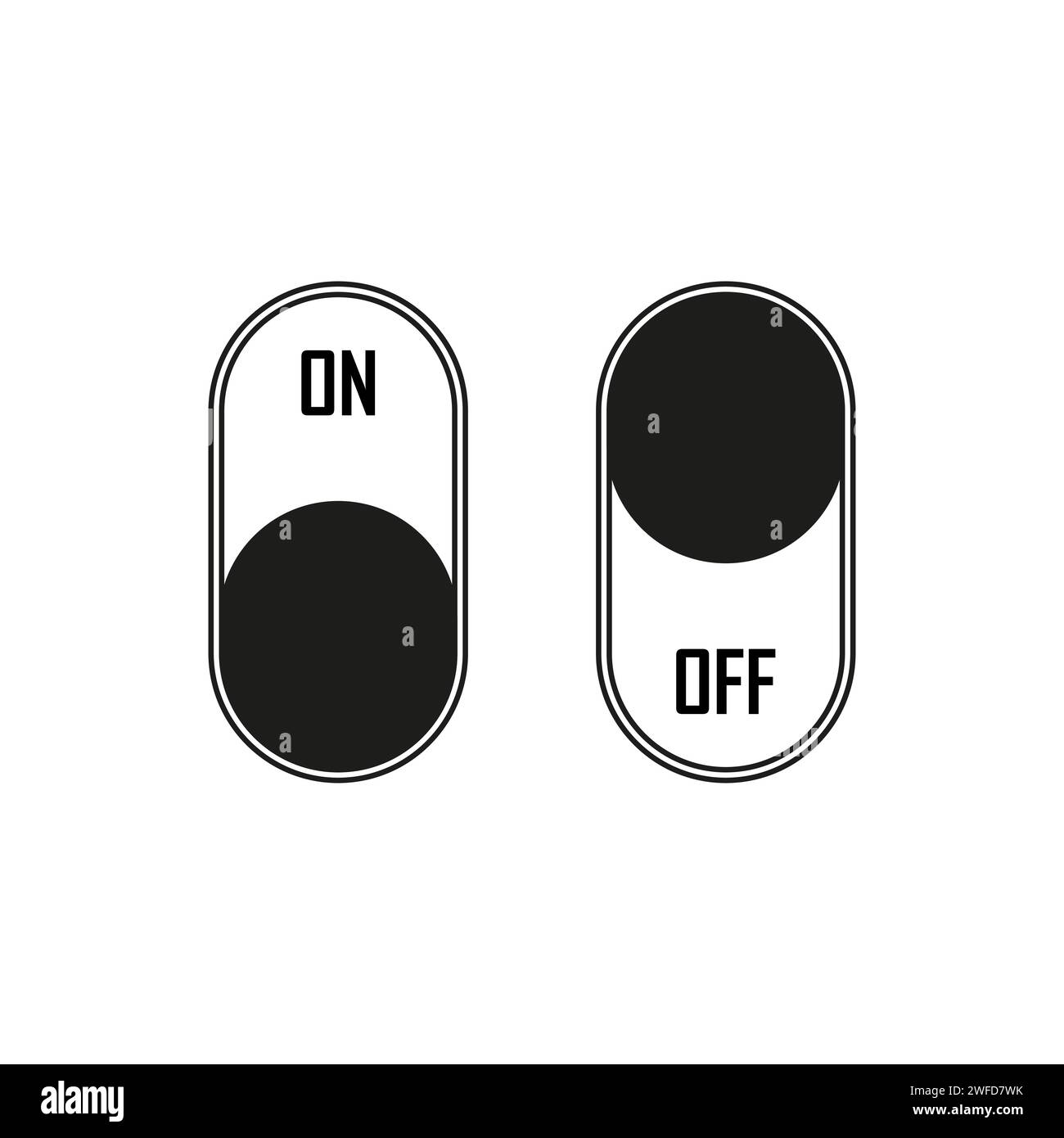 On Off switch Icon. Computer buttons. Vector illustration. stock image ...