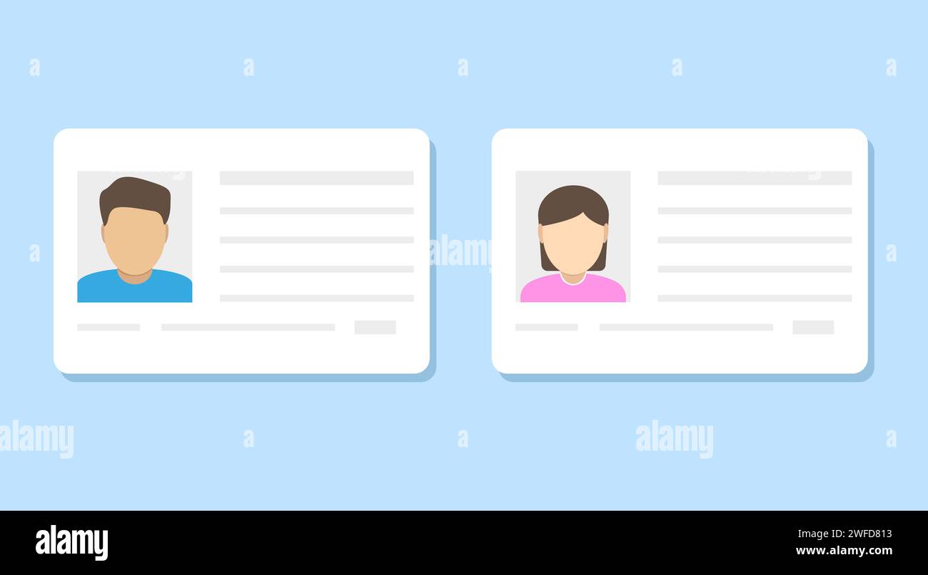 Blank id cards. Email icon. Vector illustration. stock image. EPS 10 ...