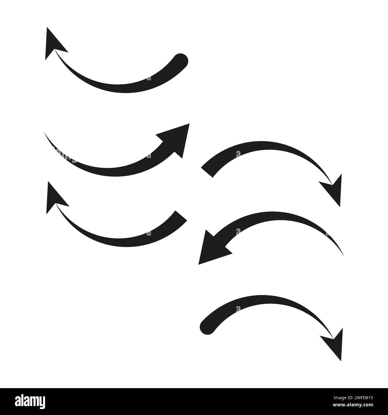 Curved upward arrows Stock Vector Images - Alamy