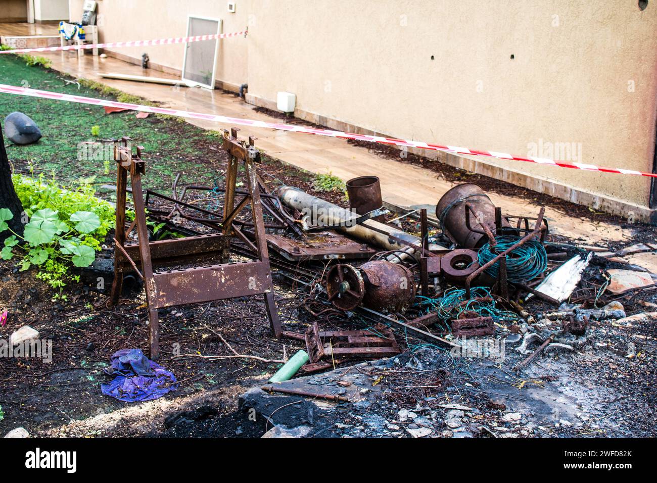 Kfar Aza kibbutz, Israël - January 29, 2024 Aftermath of the attack on ...