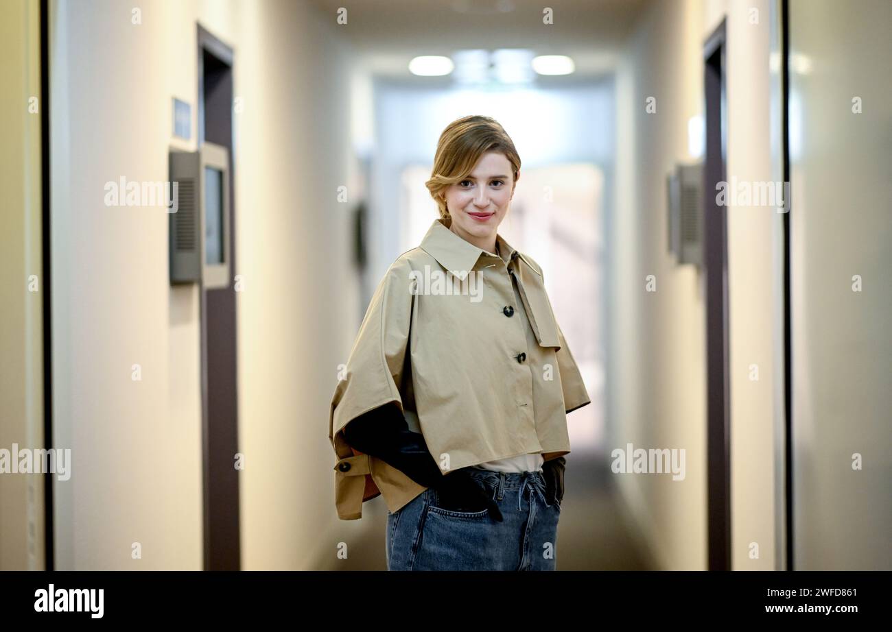 30 January 2024, Berlin: Katharina Stark, actress on the sidelines of a ...