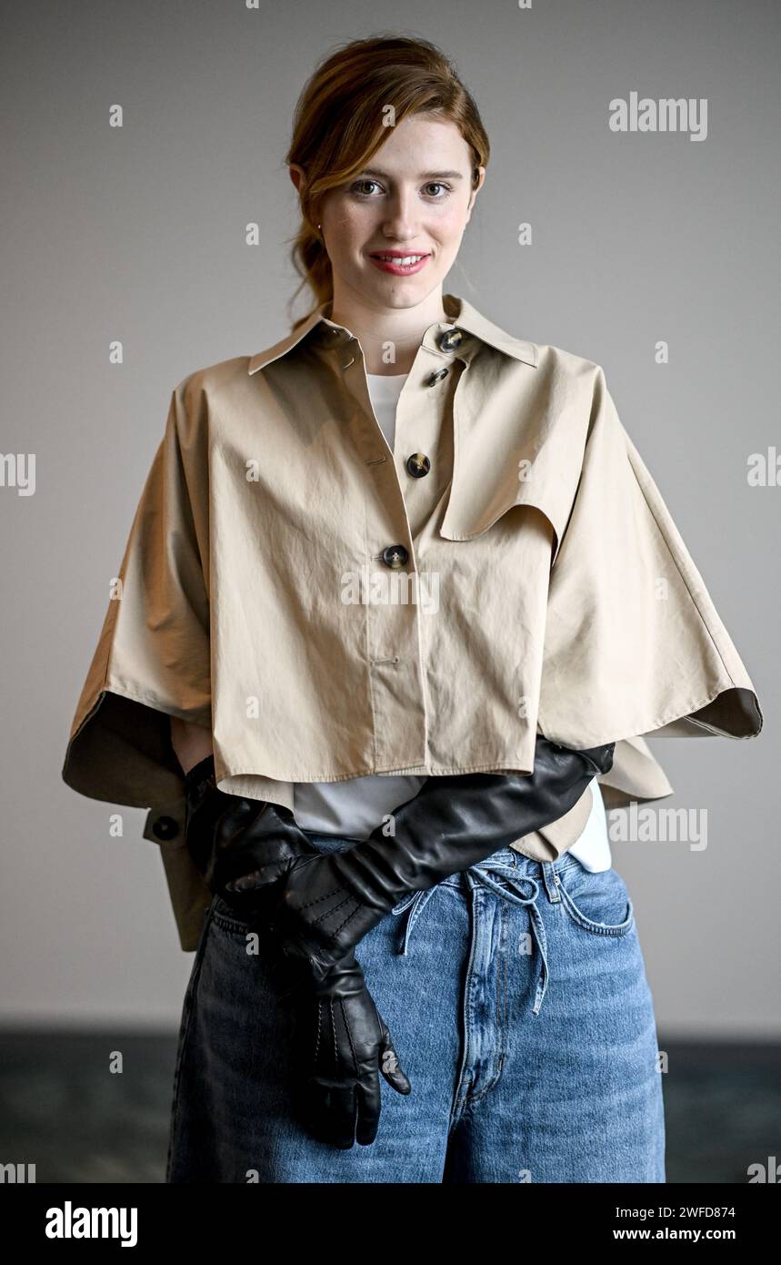 30 January 2024, Berlin: Katharina Stark, actress on the sidelines of a ...
