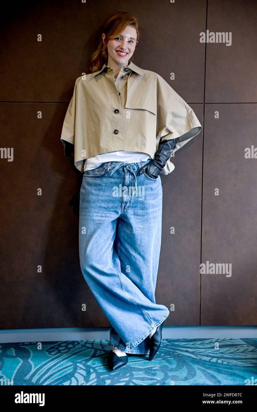 30 January 2024, Berlin: Katharina Stark, actress on the sidelines of a ...