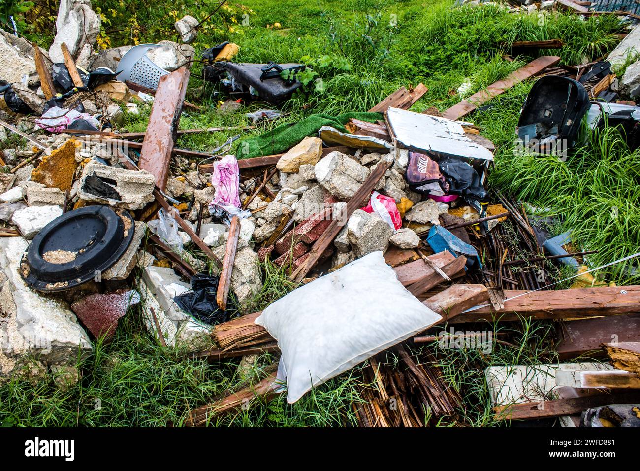 Kfar Aza kibbutz, Israël - January 29, 2024 Aftermath of the attack on ...