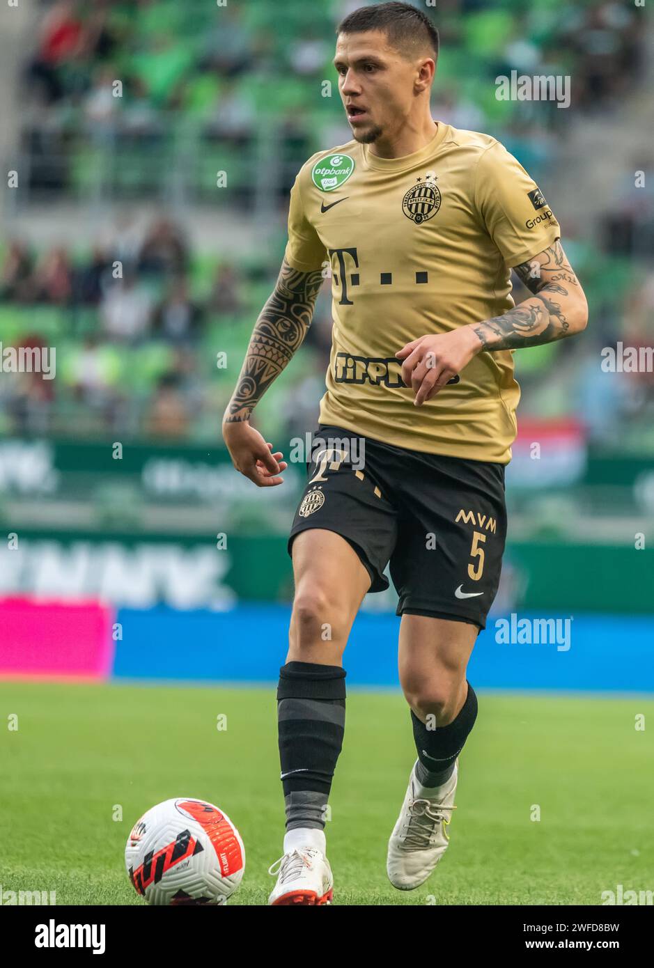 Budapest, Hungary – May 7, 2022. Ferencvaros midfielder Muhamed Besic ...