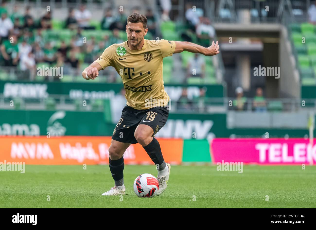 Budapest, Hungary – May 7, 2022. Ferencvaros midfielder Balint Vecsei ...