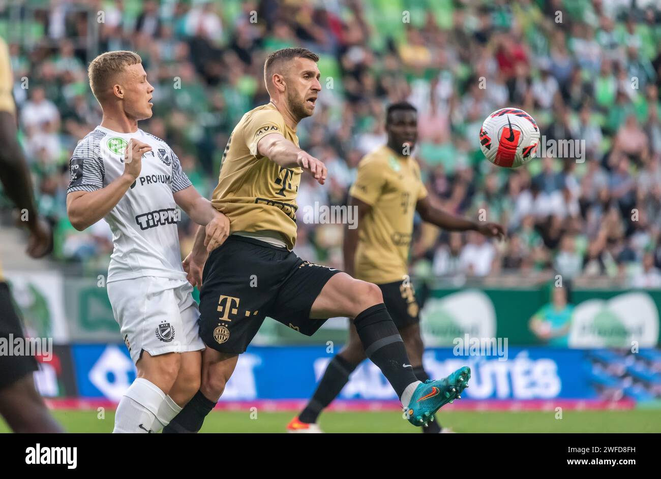 Budapest, Hungary – May 7, 2022. Ferencvaros defender Eldar Civic and ...