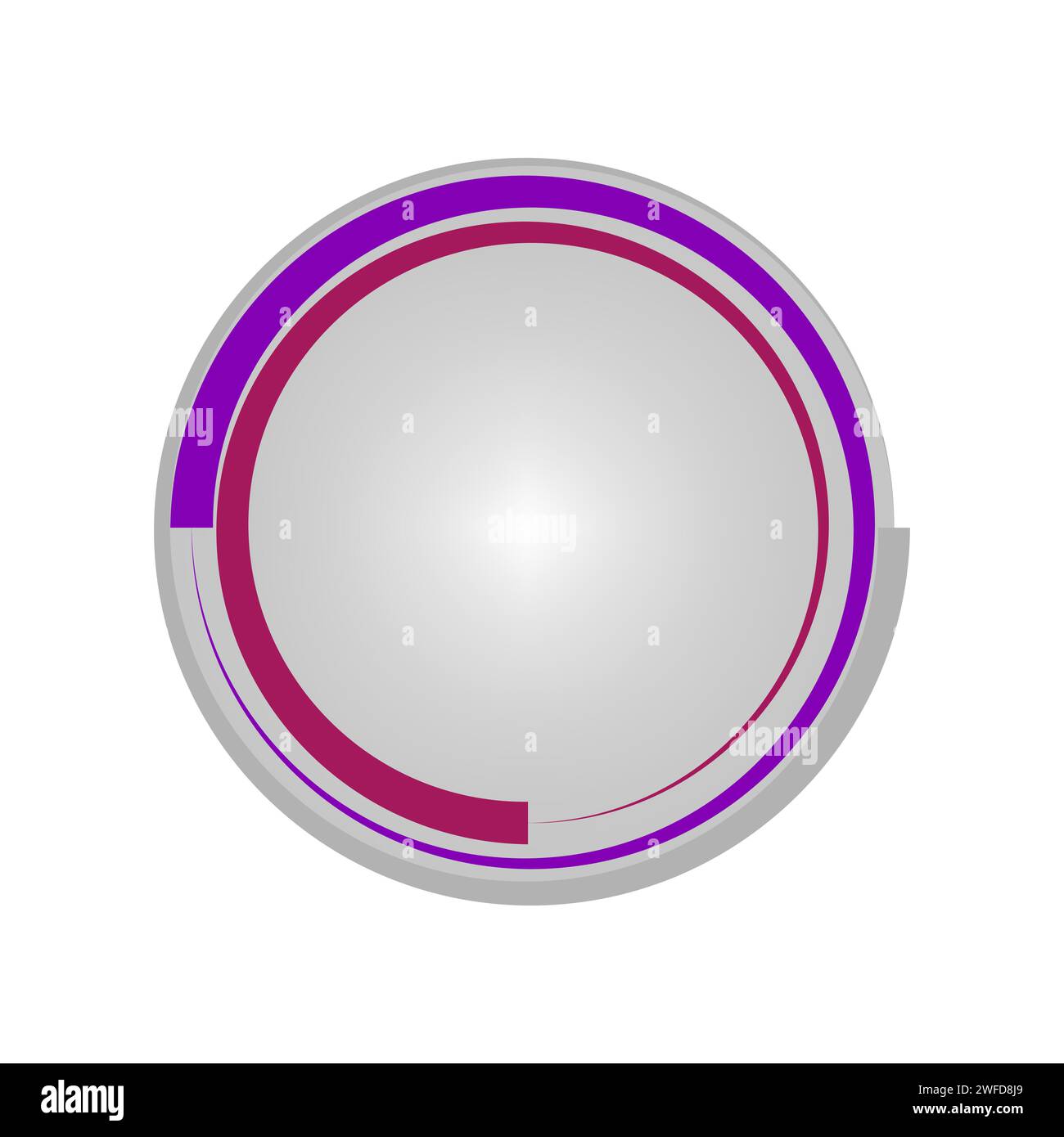 Blank, empty circle shape, circle design element. Circular, circle frame, border with copyspace ...