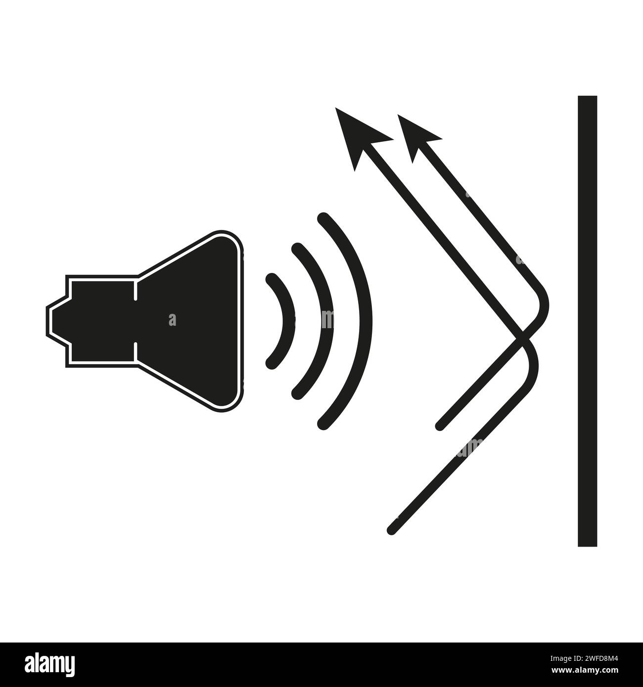 soundproofing icon, sound insulation linear sign. Vector illustration ...