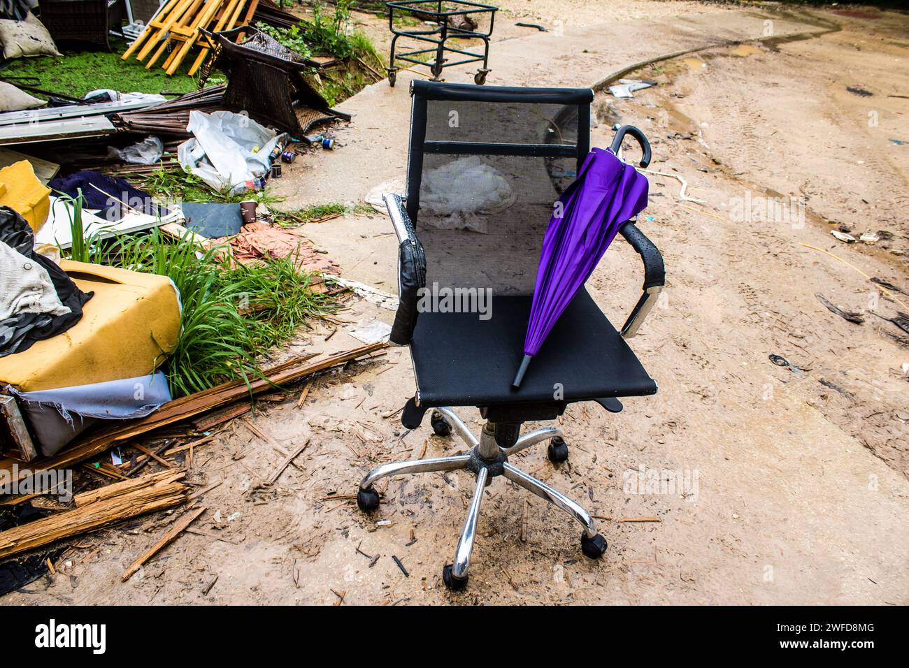 Kfar Aza kibbutz, Israël - January 29, 2024 Aftermath of the attack on ...