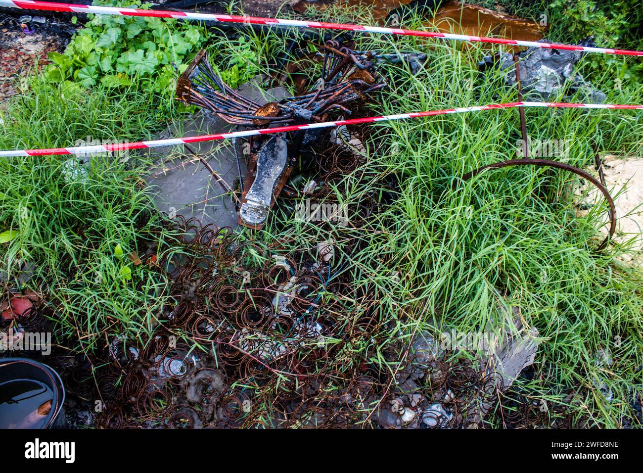 Kfar Aza kibbutz, Israël - January 29, 2024 Aftermath of the attack on ...