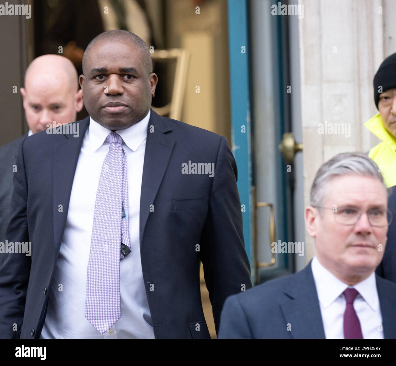London, UK. 30th Jan, 2024. Sir Keir Starmer and members of the shadow ...