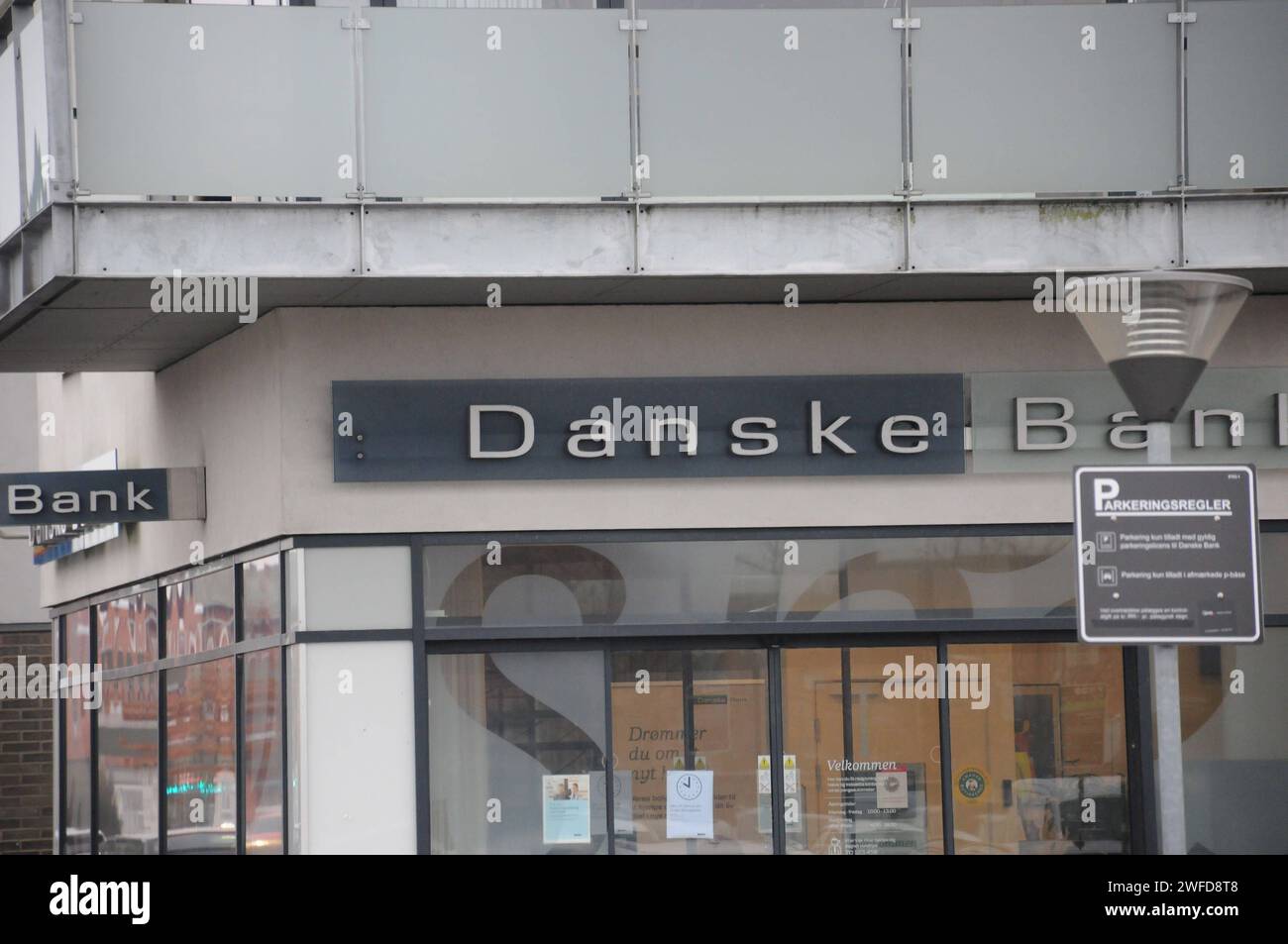 Copenhagen, Denmark/30 January 2024/. Danske bank head office building in danish capital ...