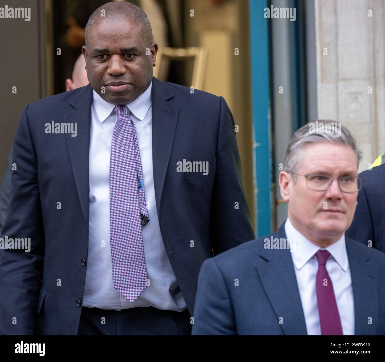 London, UK. 30th Jan, 2024. Sir Keir Starmer and members of the shadow ...