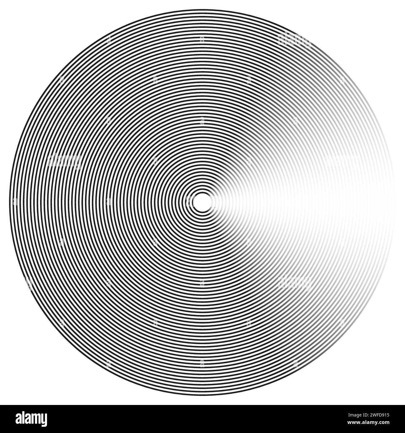 Concentric, radial circles pattern. Radiating, circular spiral, vortex ...