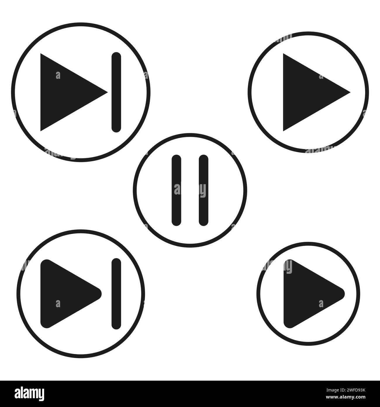 Play fast forward rewind buttons Stock Vector Images - Alamy