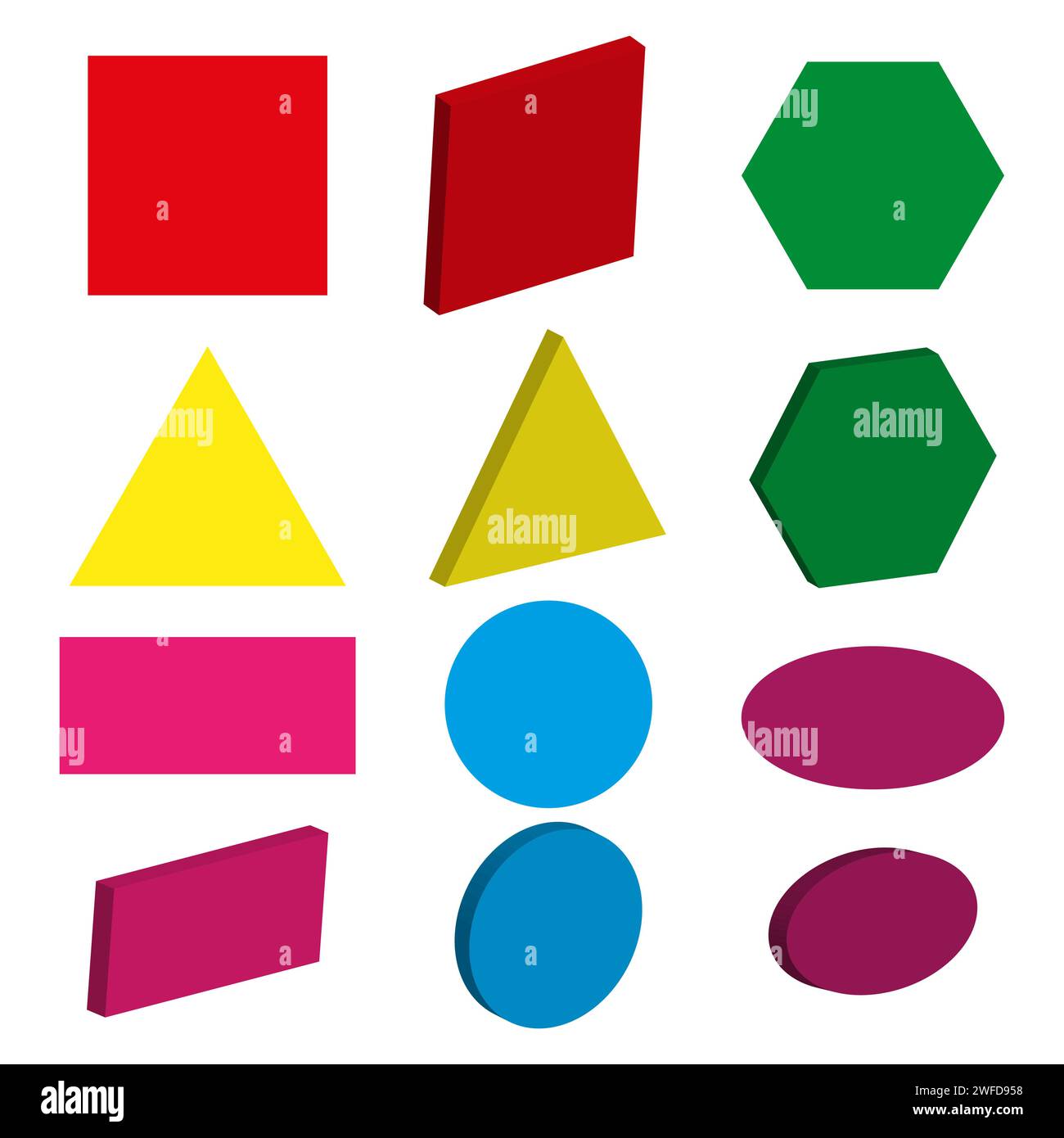 Colored geometric shapes. Modern cover design set. Vector illustration ...